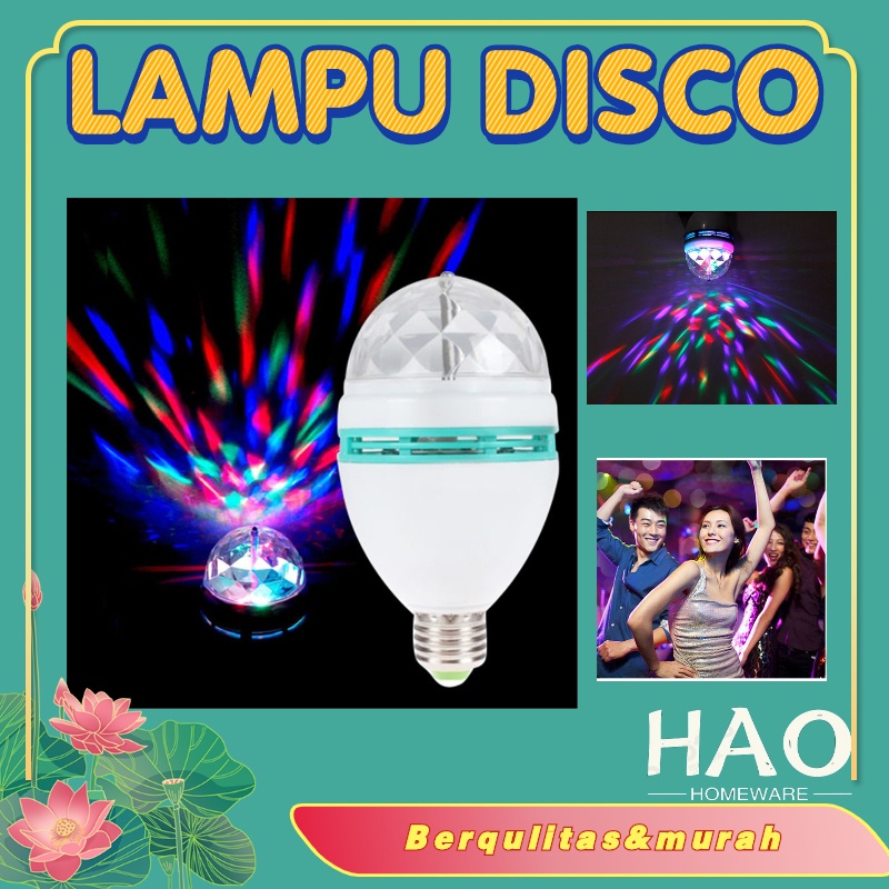 Jual Lampu DISCO Lampu LED Fitting Putar Otomatis Warna Warni RGB ...