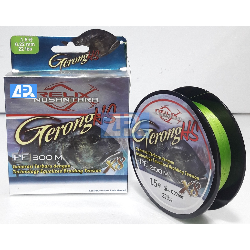 Jual RELIX NUSANTARA GERONG HS X8 PE 1.5 0.22MM 22LB 300M GREEN ...