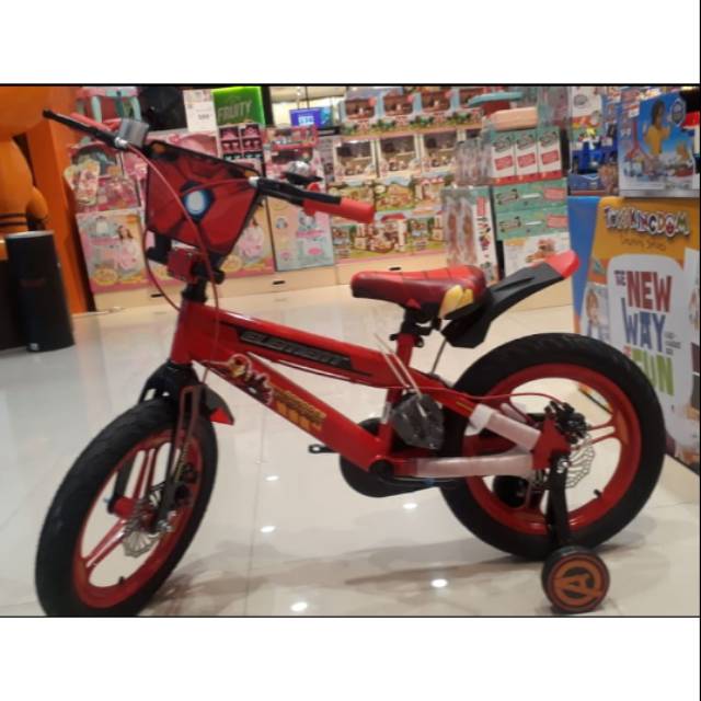 Jual Sepeda Anak Roda 4 Motif Ironman ukuran 12inch | Shopee Indonesia