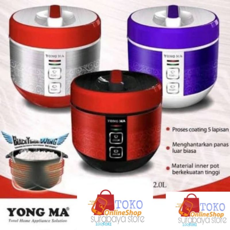 Jual YONG MA rice cooker magic com 2 liter gold iron wings smc 4023 ...