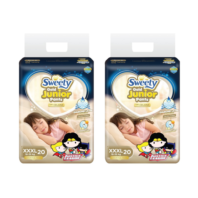 Jual Sweety Gold Junior Pants XXXL 20 Pcs x2 | Shopee Indonesia