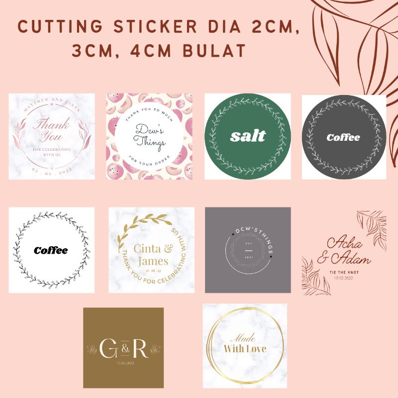 Jual Cutting Sticker THANK YOU diameter besar (custom sticker) | Shopee ...