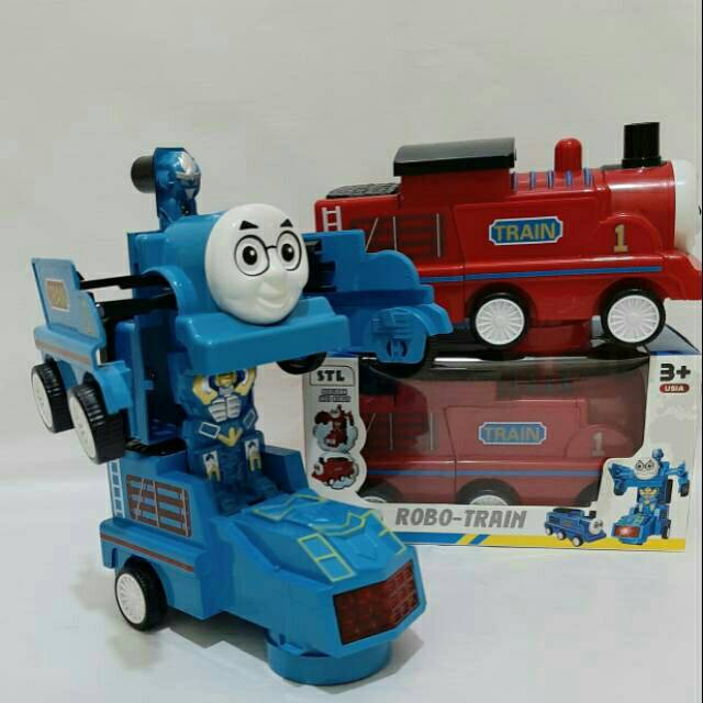 Jual Mainan Anak Robocar Kereta Thomas Transform Robot otomatis / Robot ...