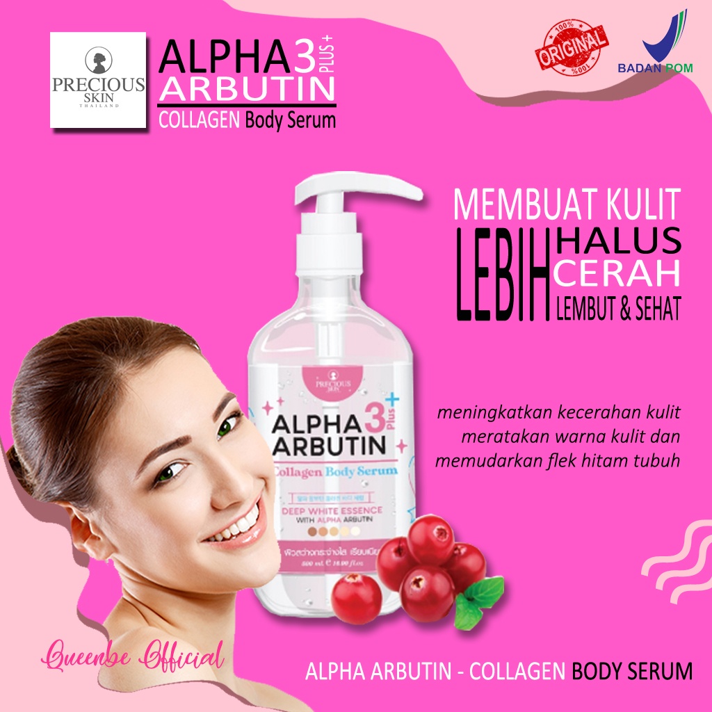 Jual Precious Skin Alpha Arbutin 3Plus 10x Whitening Booster Collagen Body Serum Badan Kolagen ...