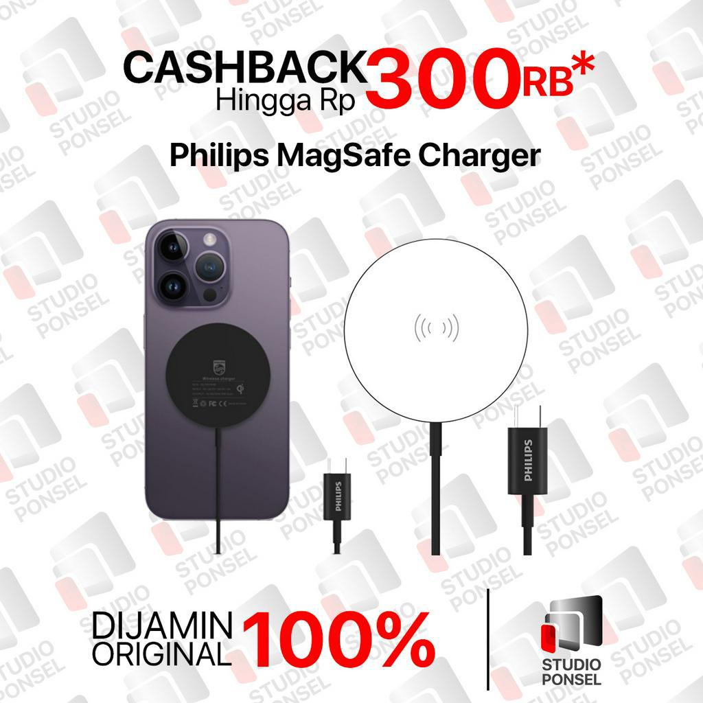 Jual Philips Wireless MagSafe Charger Pad 15W DLP9319MW for iPhone iPad ...