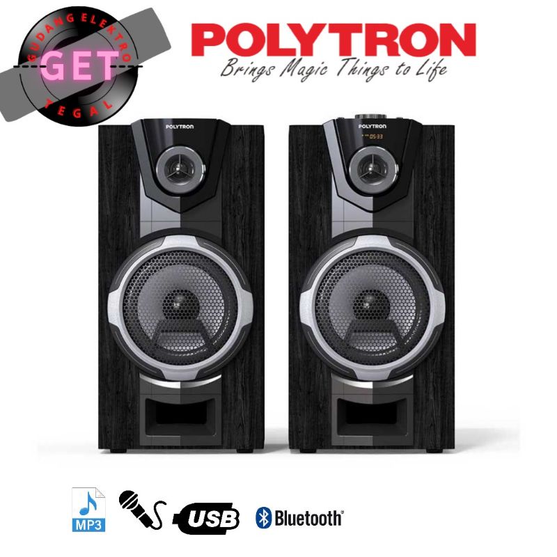 Jual SPEAKER AKTIF MERK POLYTRON [SUPER BASS] JARING-JARING PENGAMAN ...