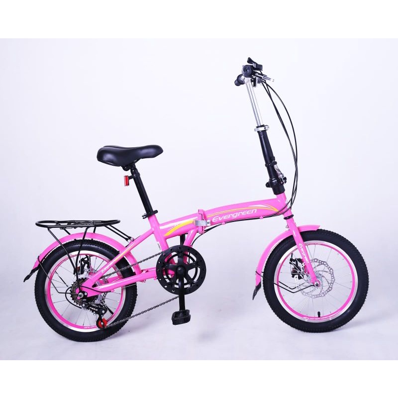 Jual MURAH!! SEPEDA LIPAT FOLDING BIKE UK 16 EVERGREEN 1 SPEED dan 7 SPEED OPERAN cakram ...