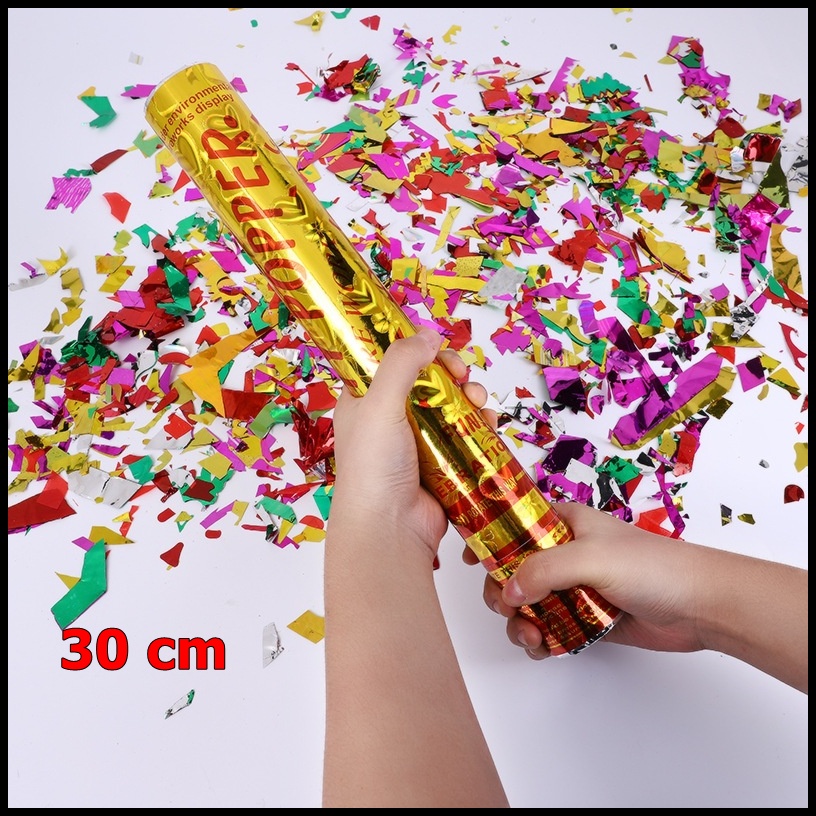 Jual Convety / Party Popper / Petasan Ukuran 30Cm Warna Warni | Shopee ...
