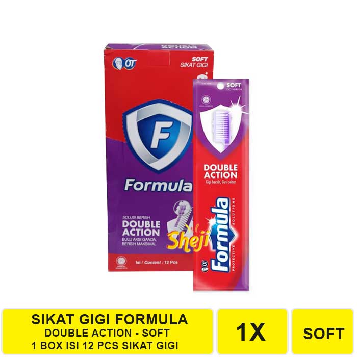 Jual 1 BOX ISI 12 PCS SIKAT GIGI FORMULA DOUBLE ACTION | Shopee Indonesia