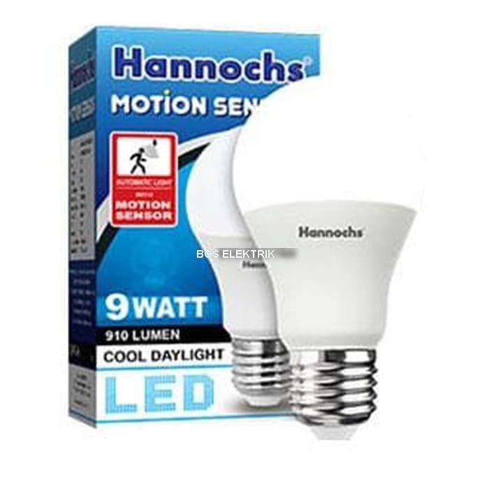 Jual LAMPU LED HANNOCHS MOTION SENSOR - DETEKSI GERAK 9W 9 WATT ...