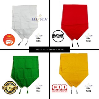 Jual Taplak Meja / Table Runner Merah Polos Bahan Kanvas Tebal Aneka ...