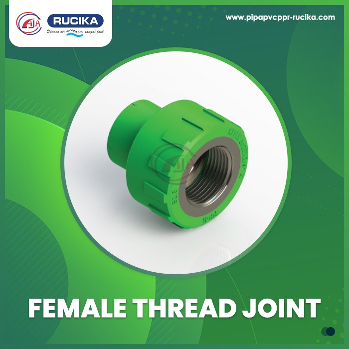 Jual Female Thread Joint 25x1/2" PPR Rucika / Female Thread Joint PPR ...