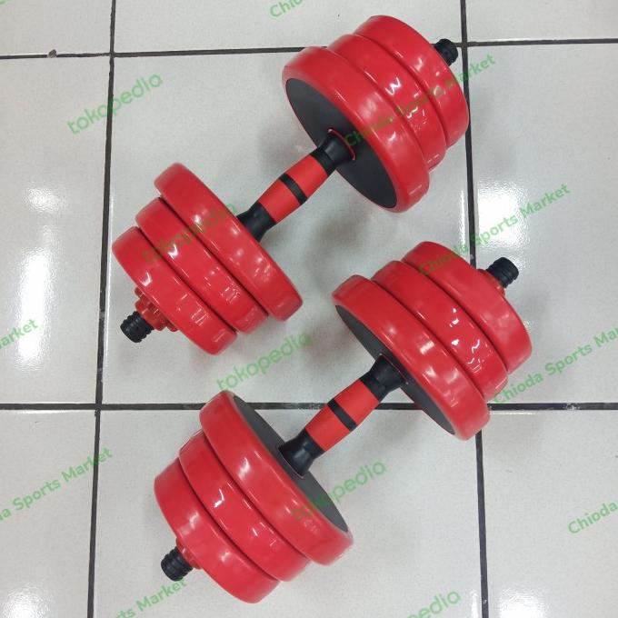Jual Dumble dumbel barbel barble steelsand steel sand rox set 10 kg ...