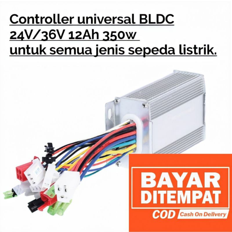 Jual controller sepeda listrik 24v/36v 12ah 350w universal | Shopee ...