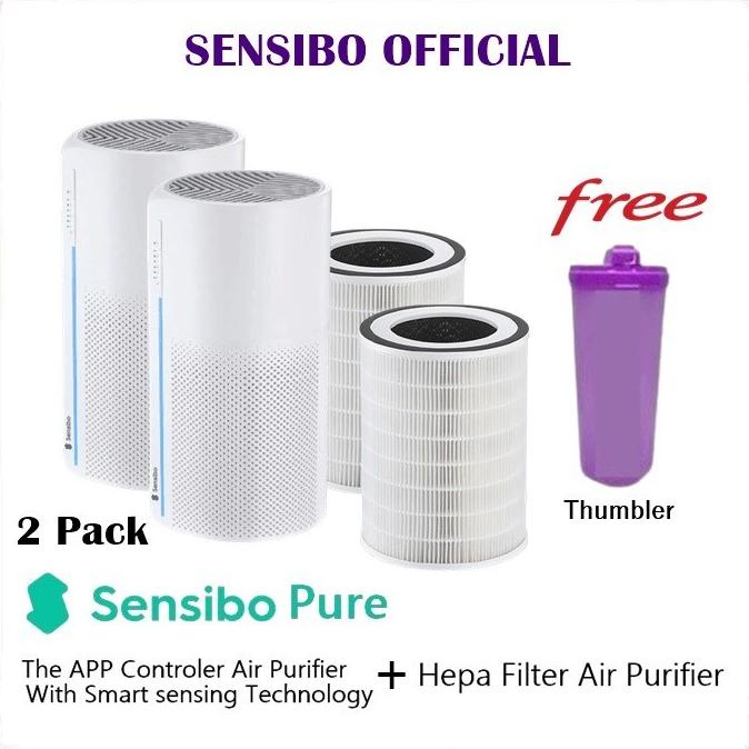 Jual Sensibo Pure Air Purifier 2 Pack + 2 Hepa Filter (Family Kit Combo ...