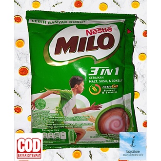 Jual MILO 3 IN 1 PER SACHET 35 G/MILO 3 IN 1 RENCENG (10 SACHET @35G ...