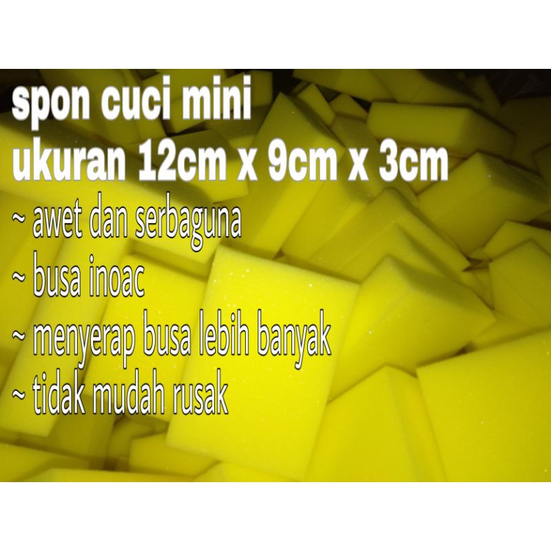 Jual spon cuci spon busa inoac mini ukuran 12cm X 9cm X 3cm | Shopee ...