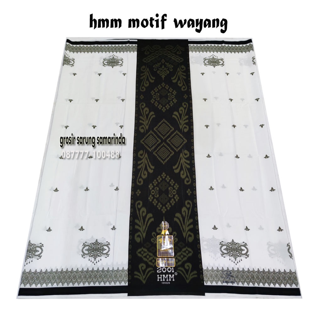 Jual SARUNG HMM PUTIH MOTIF WAYANG TERBARU | Shopee Indonesia