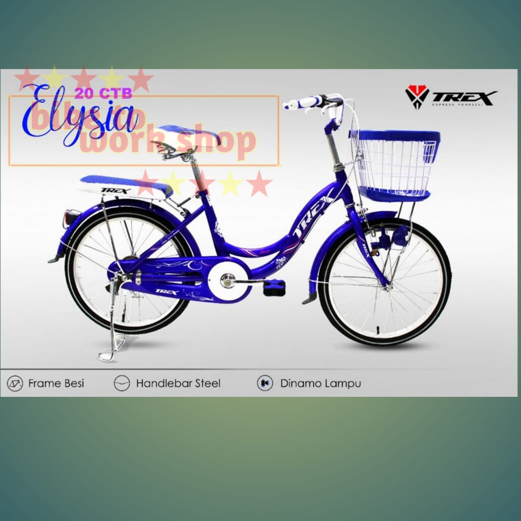 Jual SEPEDA MINI TREX ELYSIA 20 INCH KERANJANG ANAK DEWASA | Shopee ...