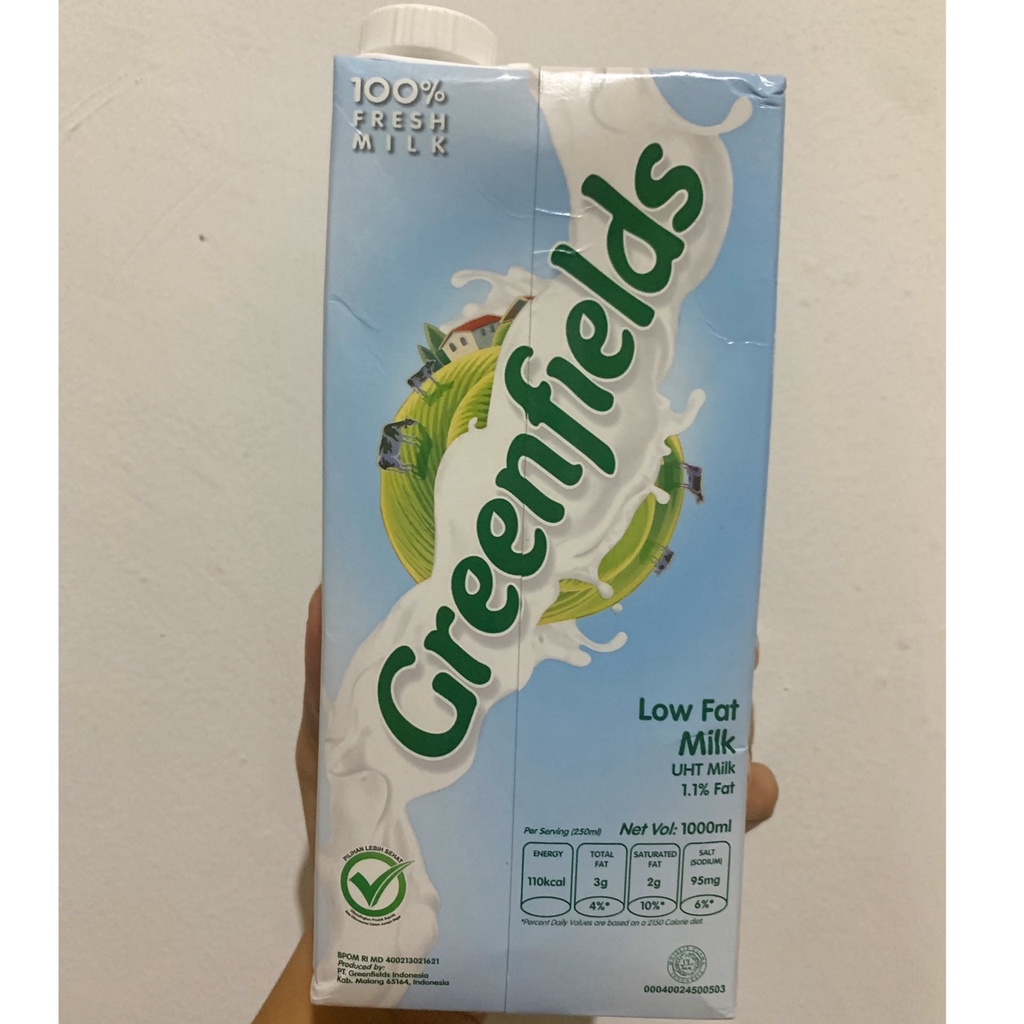 Jual Susu Segar Greenfields UHT Milk 1 Liter ,L0w Fat Rendah Lemak ...
