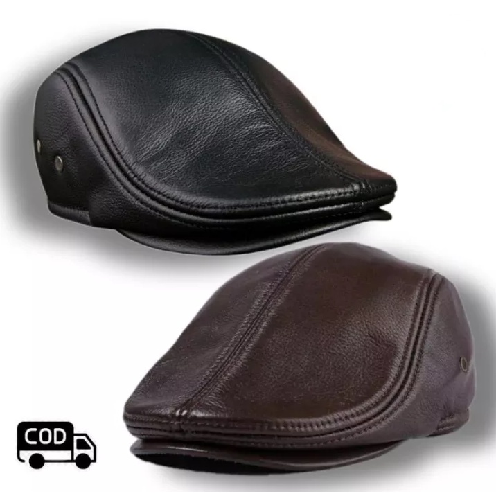 Jual Topi Pet Kulit Asli / Grosir Topi / Copet / Patino Model Flat Cap ...