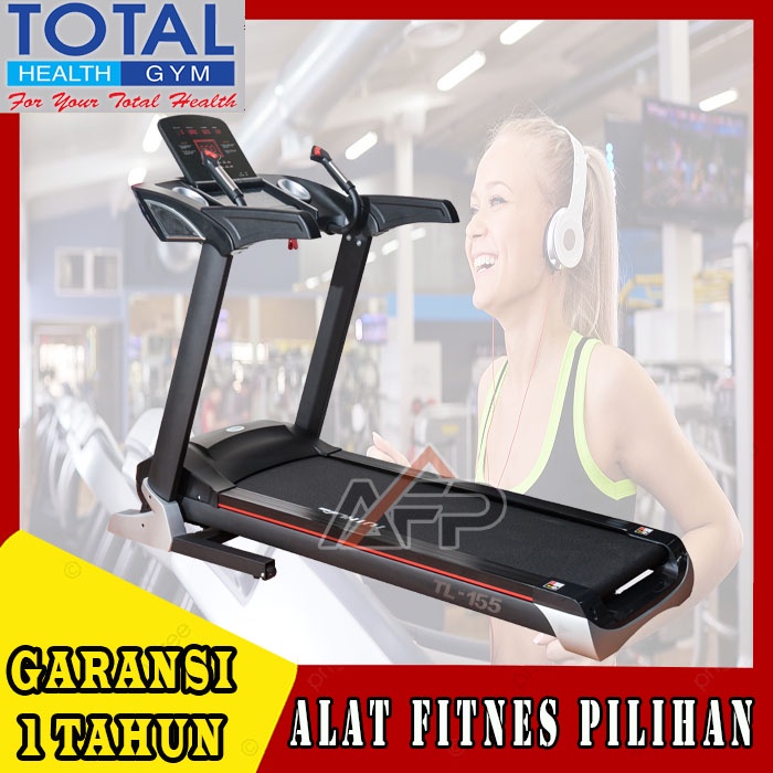 Jual Alat Fitness Treadmill Elektrik Motor 3,5 HP TL-155 Total Fitness ...