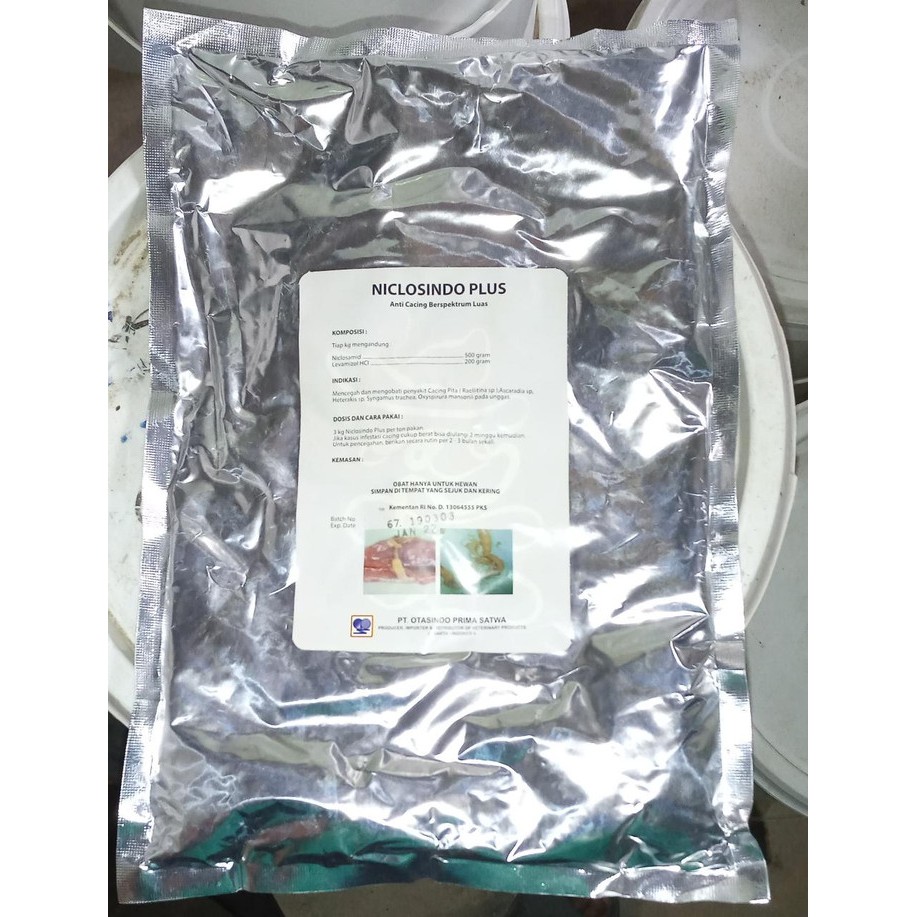 Jual NICLOSINDO PLUS 1 kg (NICLOSAMIDE +LEVAMISOL) seperti LEVAMID obat ...