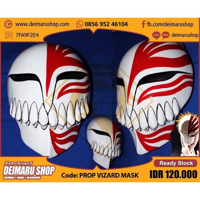 Jual Ichigo Vizard Mask Topeng Bleach Hollow Bankai Kurosaki | Shopee ... Jual Ichigo Vizard Mask Topeng Bleach Hollow Bankai Kurosaki | Shopee ...