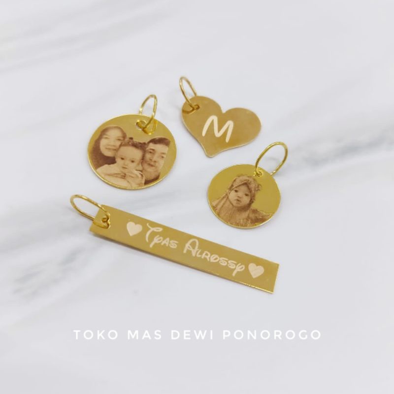 Jual CHARM LIONTIN PLAT - GRAFIR FOTO & NAMAKADAR 8K/375% | Shopee ...