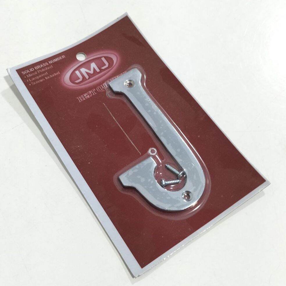 Jual Huruf Pagar rumah Kuningan Chrome Huruf J - B260 | Shopee Indonesia