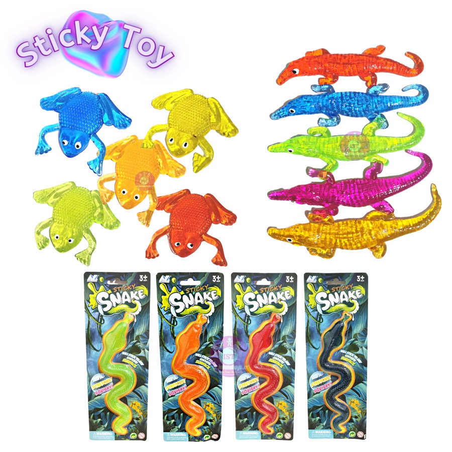 Jual OG Mainan Anak Sticky Toys Hewan Super Bening / Sticky Bening anti ...