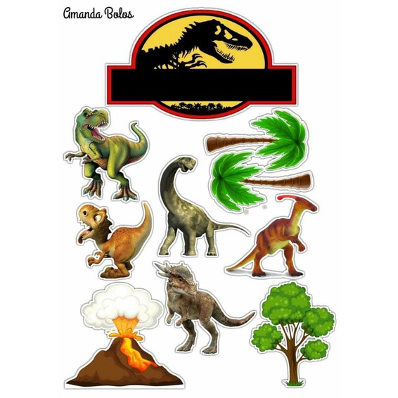 Jual TOPPER DINOSAURUS / TOPPER MURAH / HIASAN ULANG TAHUN TEMA ...