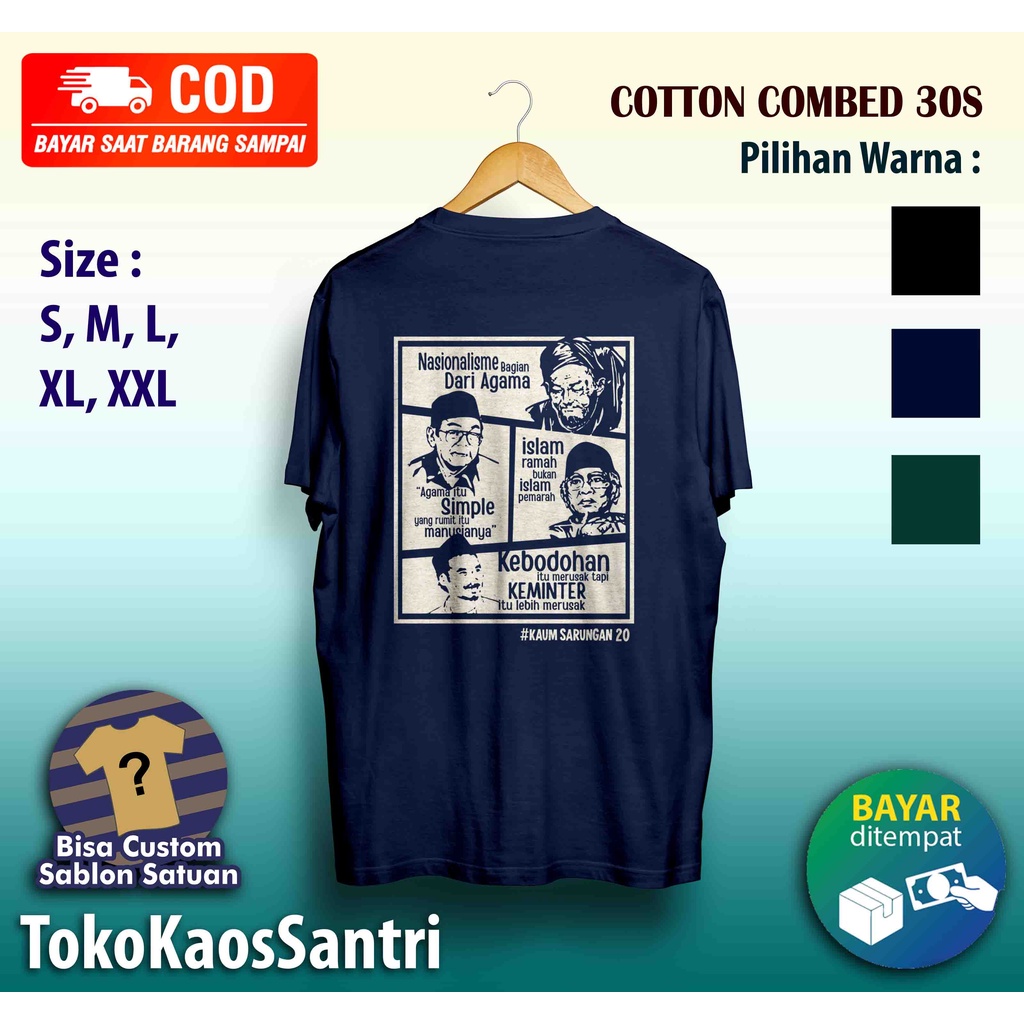 Jual Kaos Santri kaos Dakwah Islami kaum sarungan mbah hasyim gus dur ... Jual Kaos Santri kaos Dakwah Islami kaum sarungan mbah hasyim gus dur ...
