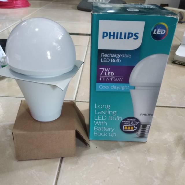 Jual Philips Emergenchy LED Bulp 7W Rechargeable 7 W Rechargeable 7 ...