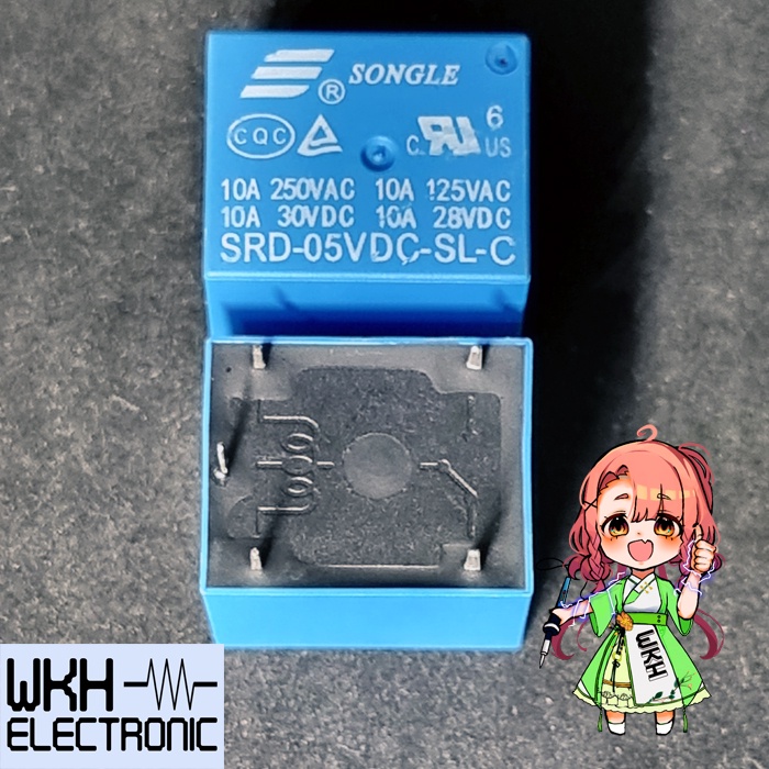 Jual Relay 5V 10A Songle SRD-05VDC-SL-C 5pin T73 DC Control Coil | Shopee Indonesia