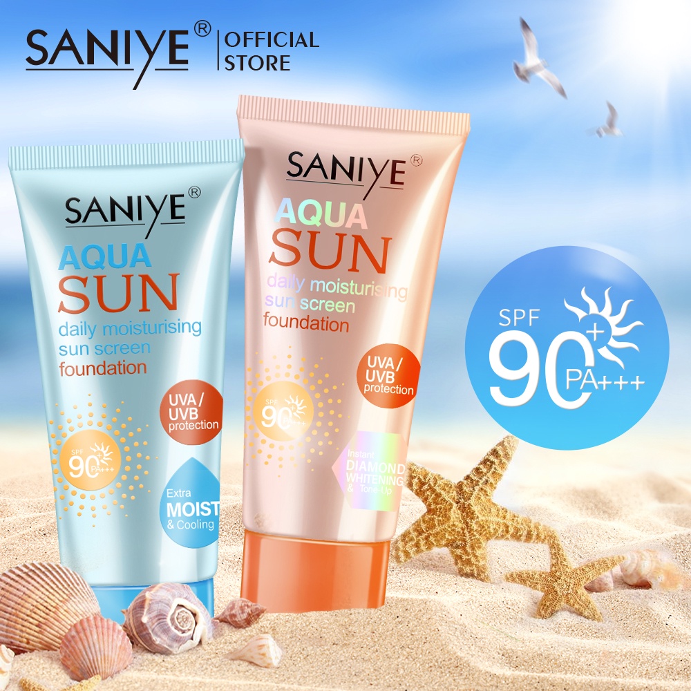 Jual SANIYE Wajah Sunscreen SPF90 Waterproof Sunblock Foundation ...