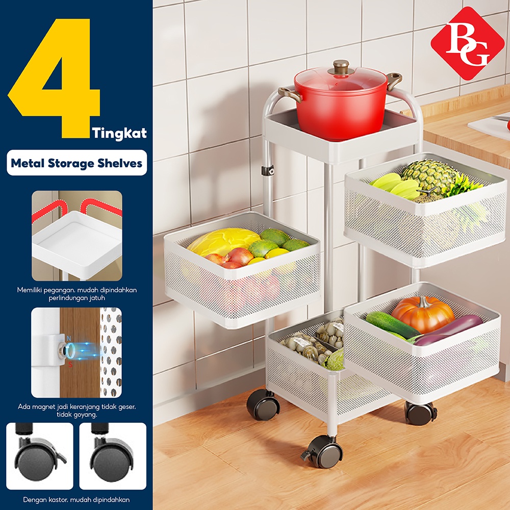 Jual BG SPORT Rak Tingkat Besi Roda Rak Susun Serbaguna Multifungsi ...