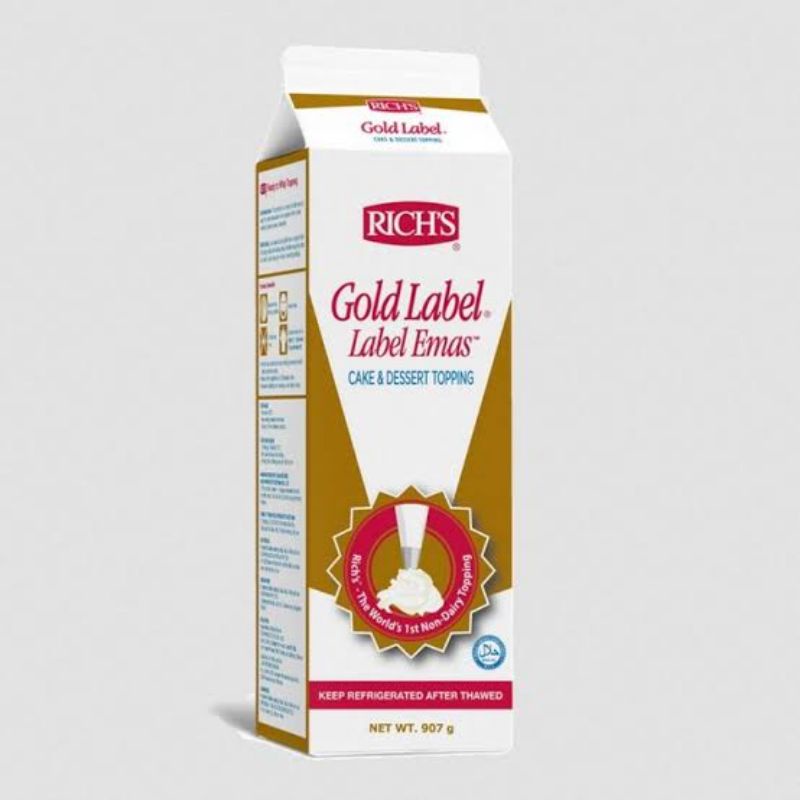 Jual GOSEND ONLY !!! RICH GOLD LABEL 907gr/ RICH ECO Whip 1000ml ...