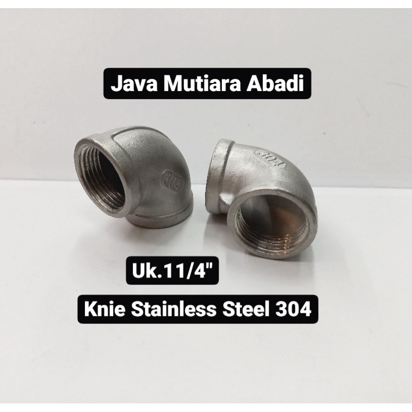 Jual knie ss304/elbow stainless 11/4''/siku drat dalam | Shopee Indonesia