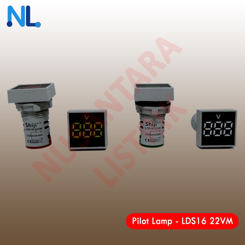 Jual Pilot Lamp with Volt Meter LDS16-22VM Kotak Shiji | Shopee Indonesia
