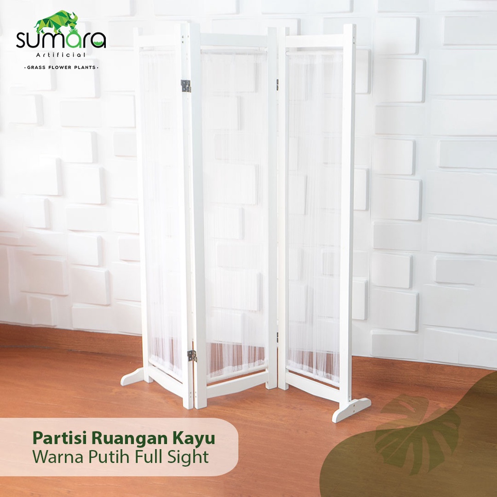 Jual Partisi Ruangan Kayu Kecil Warna Putih Full Sight | Shopee Indonesia