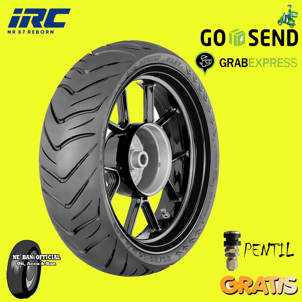 Jual BAN MOTOR MATIC IRC NR87 REBORN 110/80 RING 14 TUBELESS | Shopee ...