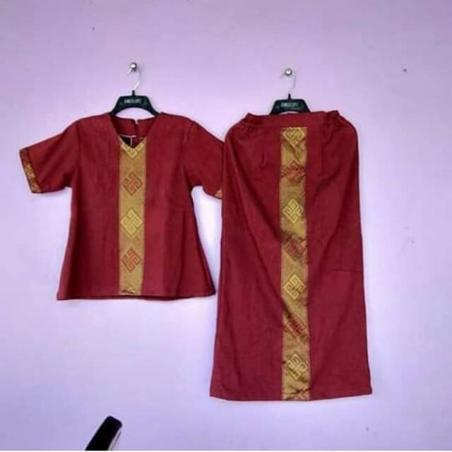 Jual Setealan tenun paroki merah tebal | Shopee Indonesia