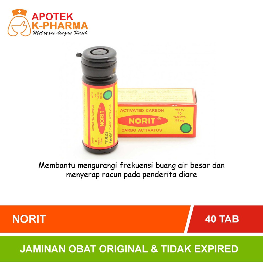 Jual Norit Isi 40 Tablet Original Eagle Indo Pharma | Shopee Indonesia