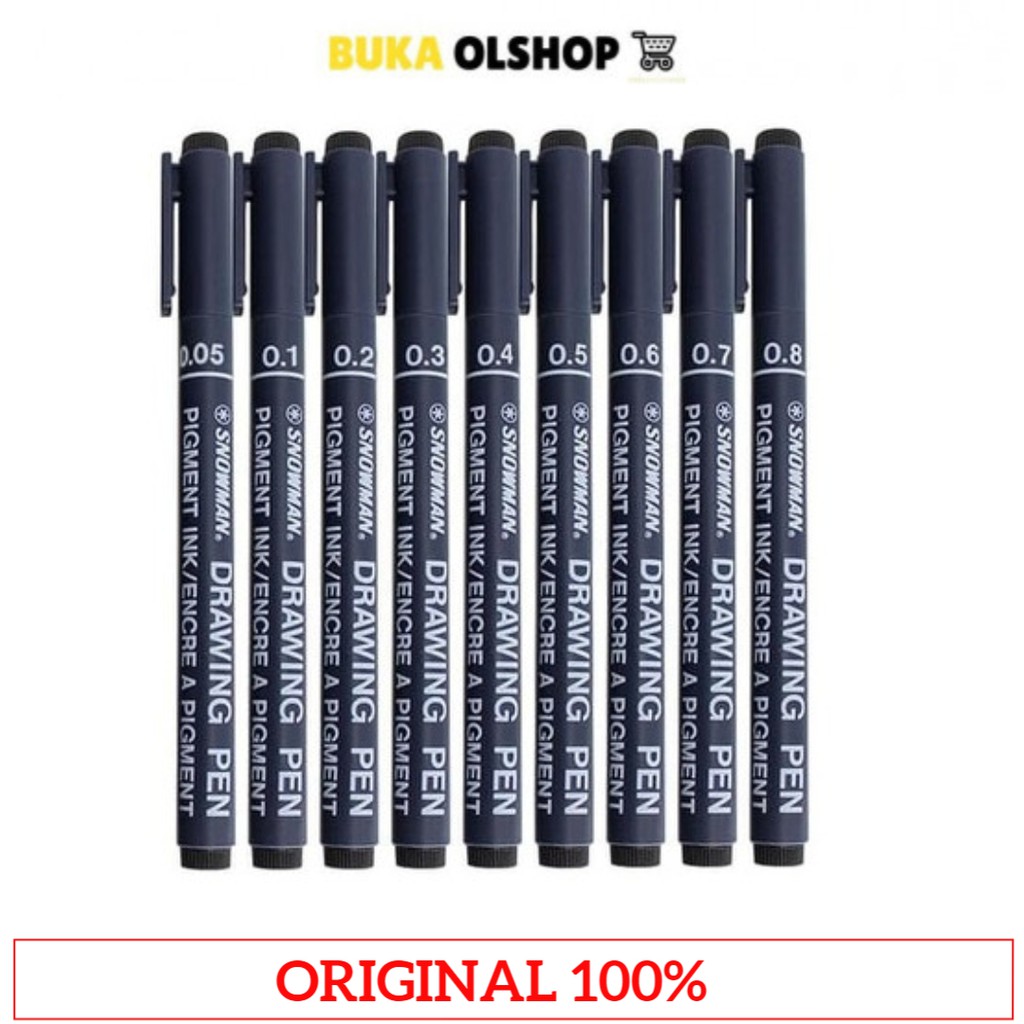 Jual Drawingpen Snowman Drawing Pen Snowman Hitam | Shopee Indonesia