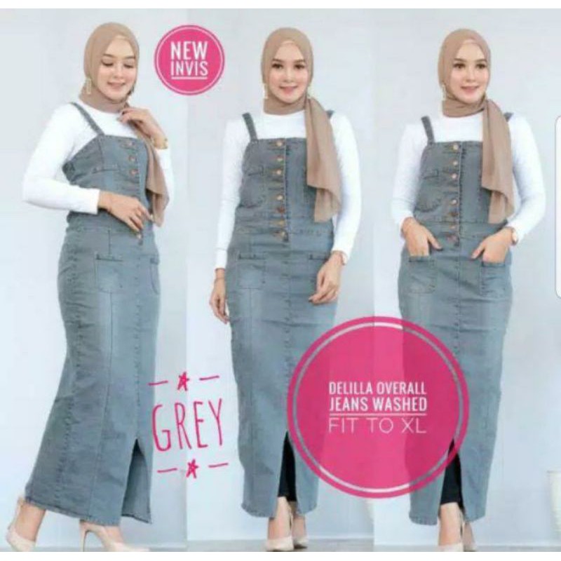 Jual Delilla Delilla Rok overall Jeans Wanita // Overall Delilla Rok ...