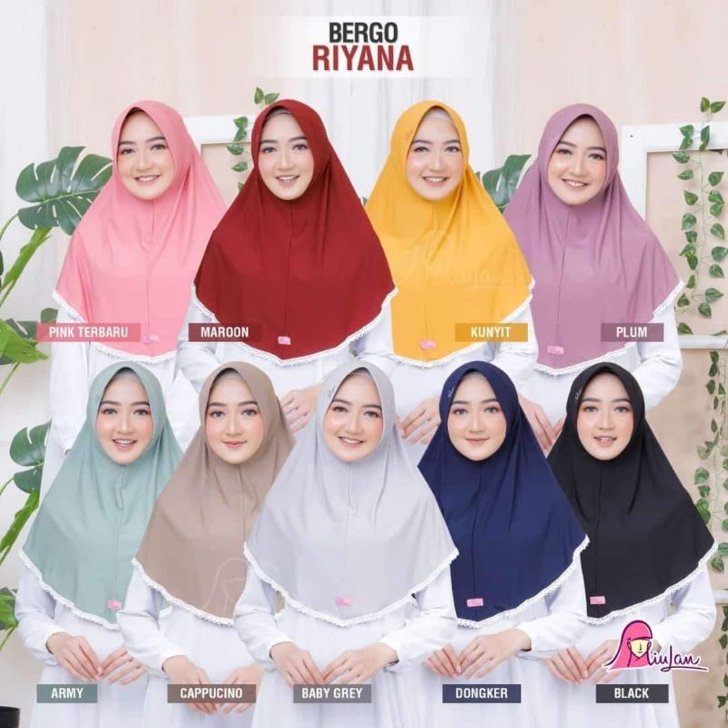 Jual Jilbab / Bergo Riyana Ori Miulan Ready Stock | Shopee Indonesia