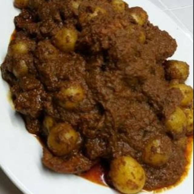 Jual Rendang Daging Sapi plus Kentang Kecil 1 kg/1000 gr Sutan Ndut ...