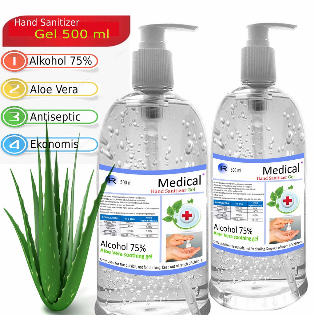 Jual Hand Sanitizer Gel 500 Ml Pump Medical Kesehatan Anti ...