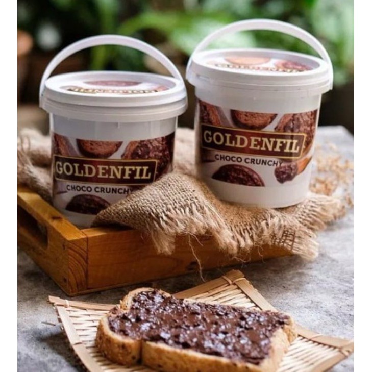 Jual Goldenfill 1kg Selai Roti Golden Fill Choco Crunchy Selai Coklat ...